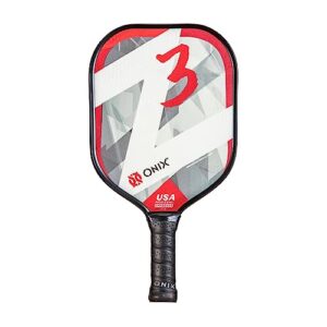 onix z3 pickleball paddle, red (kz1503-red)