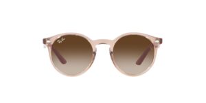 ray-ban rj9064s round sunglasses, transparent brown/brown gradient, 44 mm