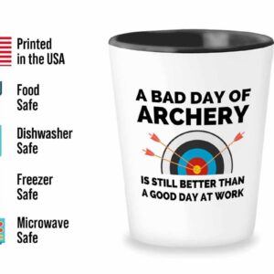 Archery Shot Glass 1.5oz - A bad day of archery - Archery Shot Trainer Crossbow Compound Bow Hunting Arrow