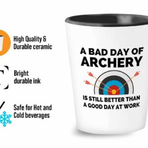 Archery Shot Glass 1.5oz - A bad day of archery - Archery Shot Trainer Crossbow Compound Bow Hunting Arrow