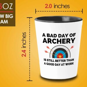 Archery Shot Glass 1.5oz - A bad day of archery - Archery Shot Trainer Crossbow Compound Bow Hunting Arrow