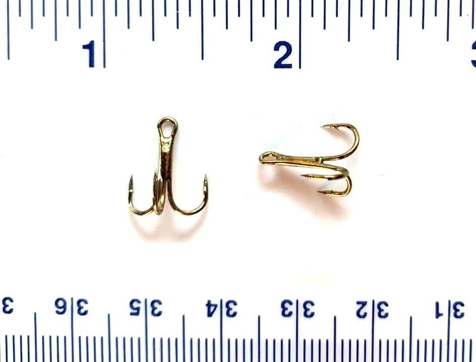 100 Gerry's Tackle 3X Strong Bronze Treble Hooks Size 12