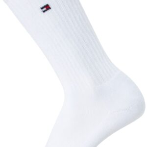 Tommy Hilfiger Men's Athletic Socks - Cushioned Crew Socks (10 Pack), Size 7-12, Pure White