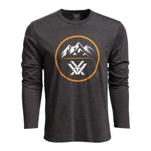 vortex optics three peaks long sleeve shirts (charcoal heather, 3x-large)