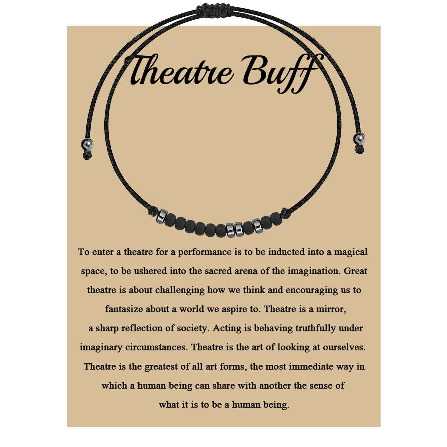 MAOFAED Theatre Morse Code Bracelet Theatre Nerd Gift Theatre Musical Lover Gift Drama Teacher Gift (theatre buff code br)