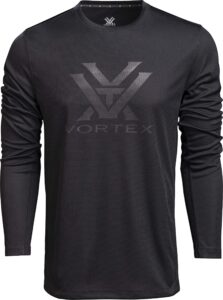 vortex optics core logo performance grid shirts (black, medium)