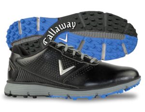 callaway men's balboa sport golf shoe, black/grey, 9.5