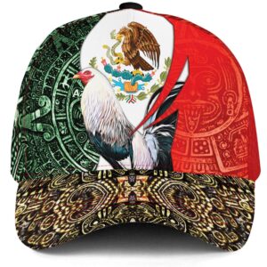 hieprints rooster hat, rooster caps for men women, 3d mexican rooster baseball cap snapback gallo chicken cock mexico cap hat (mexico rooster)