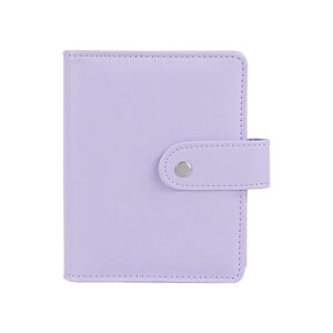 purple a7 pu budget binder, 6 ring leather binder cover money organizer loose leaf refillable memo folder personal notebook binder planner with snap closure for budgeting