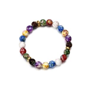 healing crystals bracelet handmade natural gemstones beads bracelet elastic natural stone yoga beads bracelet bangle gifts