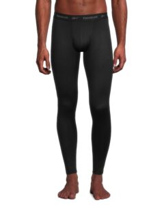 reebok mens compression pants – athletic base layer mens leggings thermal pants - performance compression tights for men s-xl, size small, black