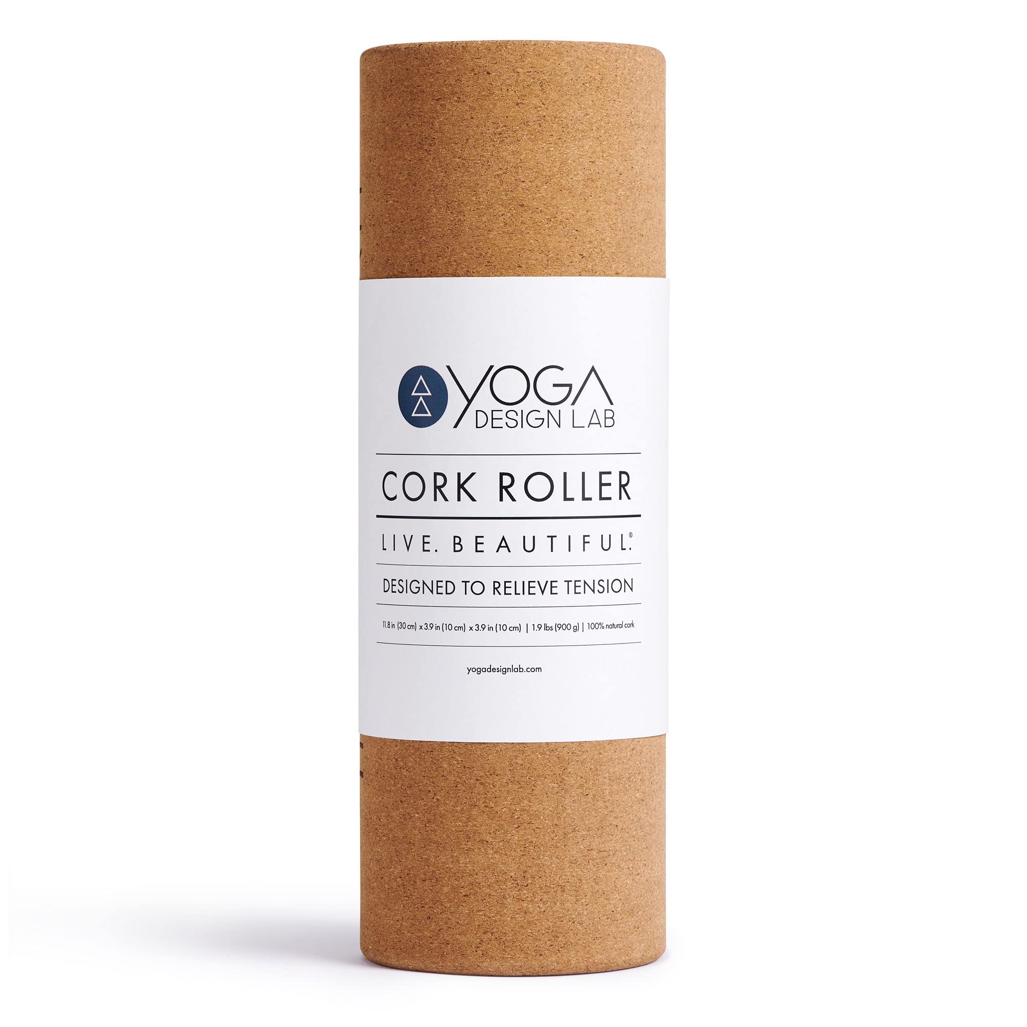 Yoga Design LAB | The Cork Roller | Release Tight Muscles, Improve Circulation, Decrease Soreness, Massages Tissue | Ideal for All Areas of The Body arms, Legs, Back | Travel Friendly (Mandala Tonal)