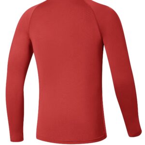 Willit Boys' Compression Shirts Youth Long Sleeve Football Undershirts Kids Baseball Quick Dry Baselayer Red XS