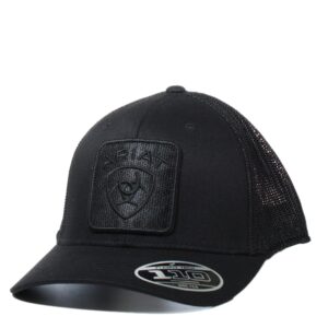 ariat men's flexfit 110 logo snapback, black