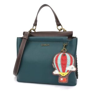 chala charming satchel - hot air balloon - turquoise