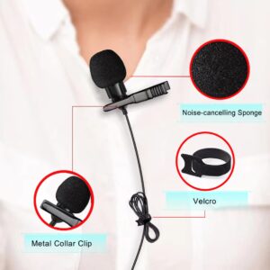 UDEE Microphone Lavalier Microphone for iPhone, Mini Portable for Live, Interview, Meeting and Other Scenarios