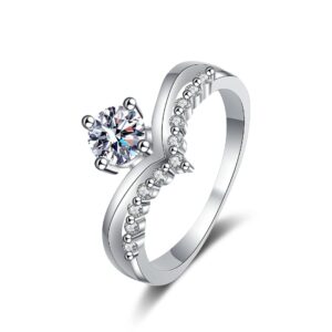 0.5ct moissanite rings for women, stone, moissanite