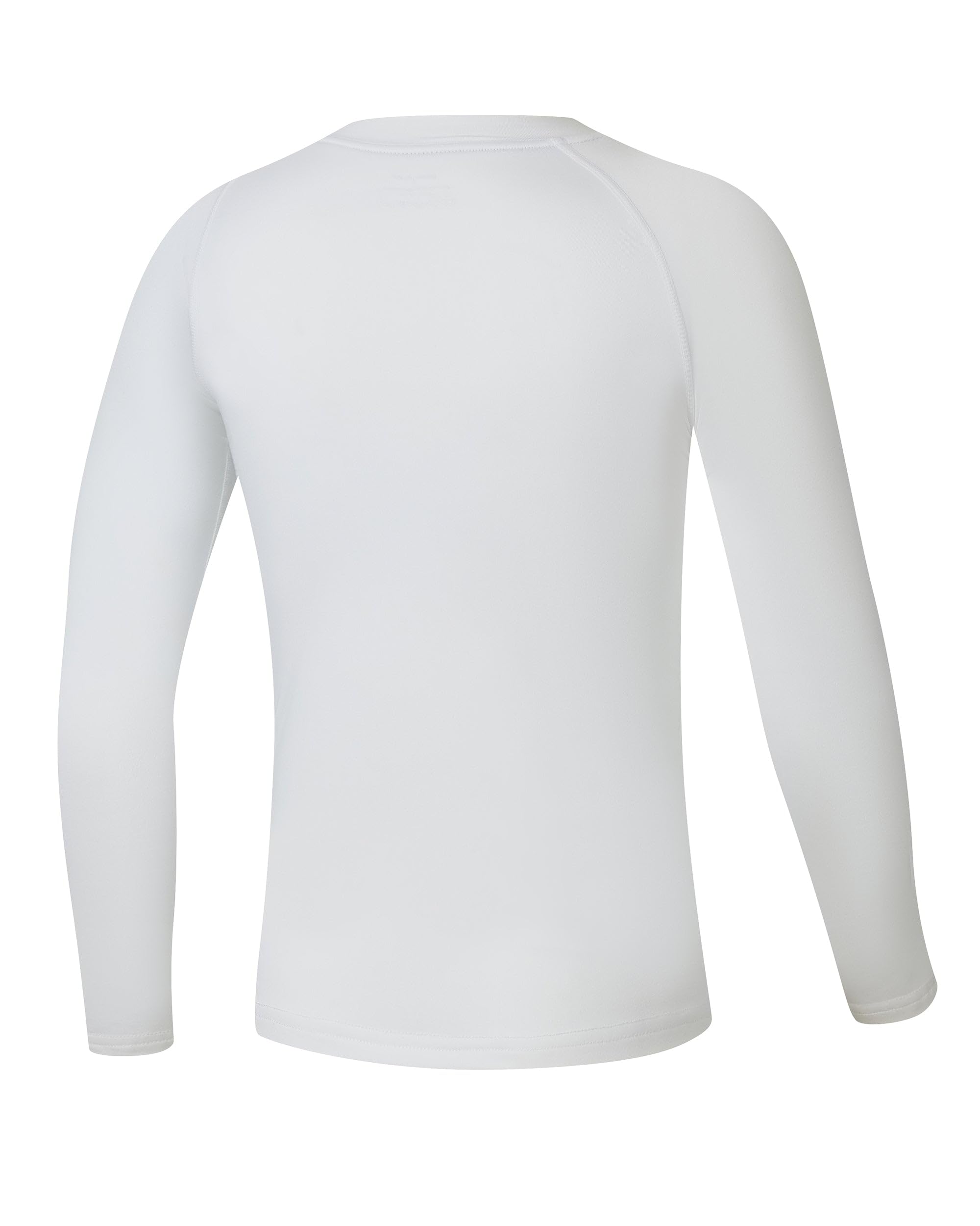 Willit Youth Boys' Compression Thermal Shirts Fleece Baselayer Long Sleeve Girls' Kids Football Soccer Undershirts White S