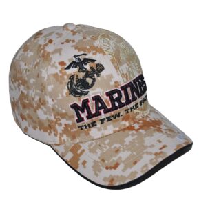 icon sports group us marine corps hat officially licensed digital camo military cap, unisex armed forces baseball cap, one size