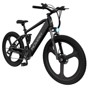 hover-1 instinct electric bike with 350w motor, 18 mph max speed, 26” tires, and 40 miles of range e bike for adults & teens