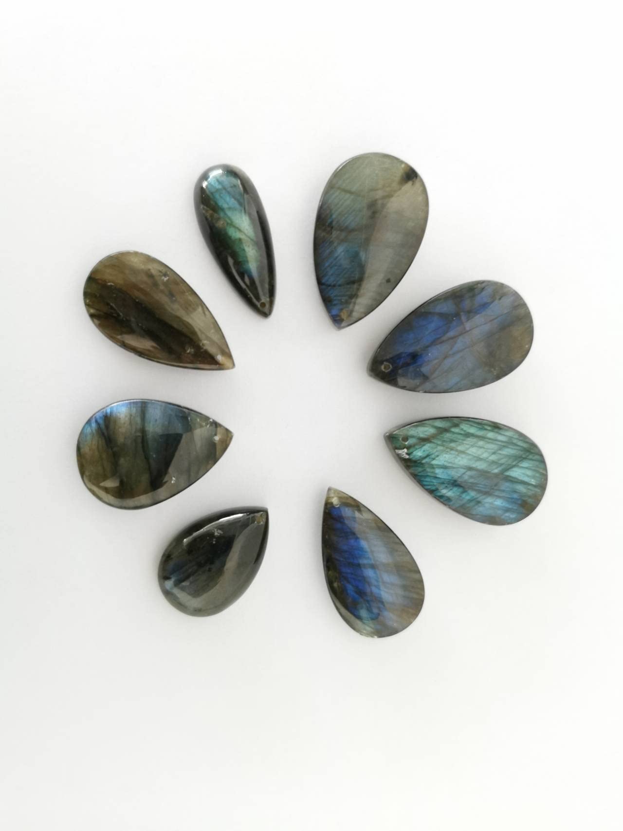 GAVU Teardrop Labradorite Semi Precious Gemstone Necklace for Women