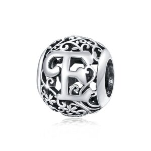 initial letter fits pandora bracelets 925 sterling silver a-z bracelet charms alphabet charms for bracelets necklace diy anklet bead charms for women birthday gifts