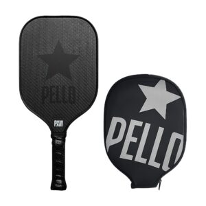 pello pxiii carbon fiber pickleball paddle | elongated usapa approved | pro-level performance pickleball paddle for power, spin & control | carbon fiber pickle ball paddle women and men | (black)