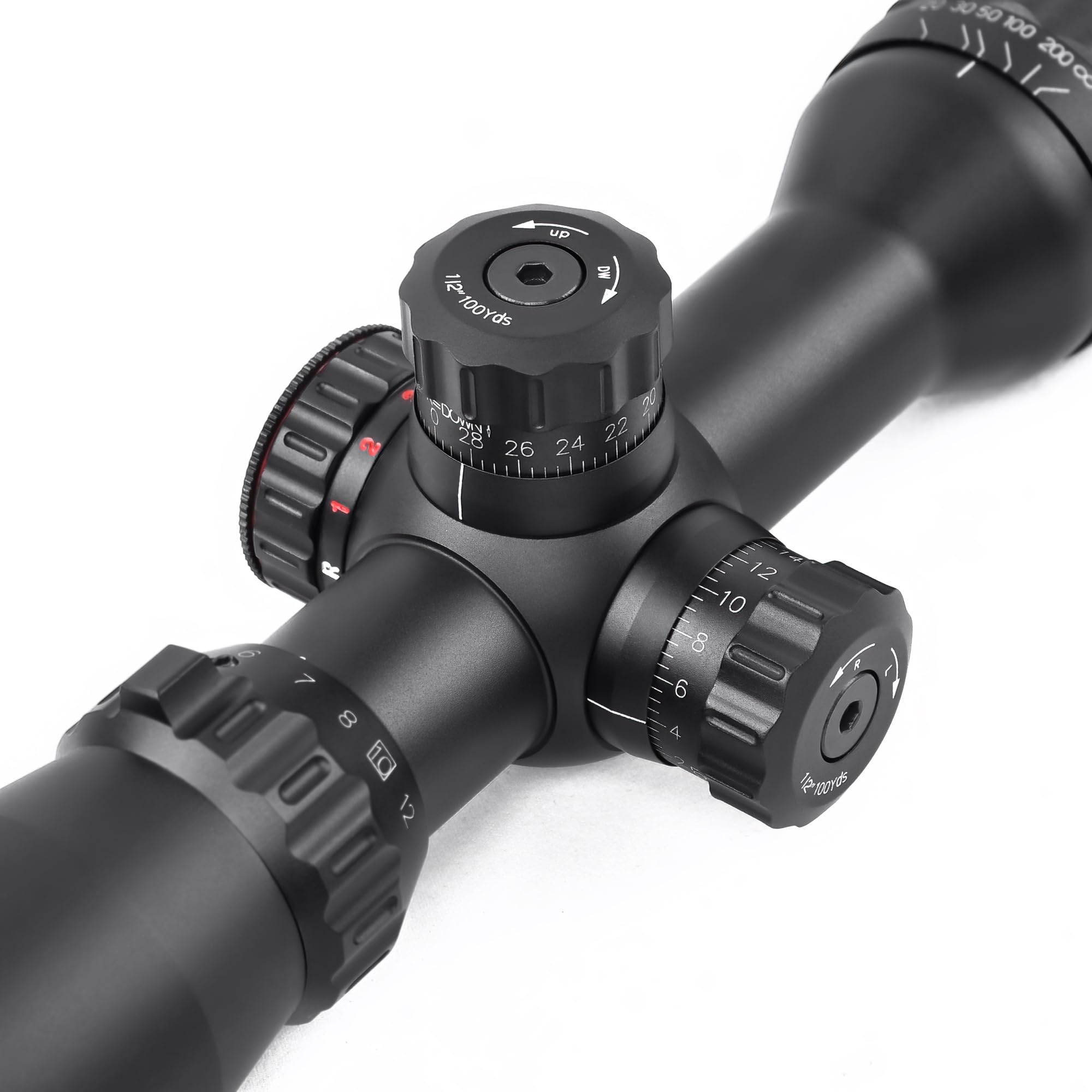 FSI 3-12x33 Rifle Scope R/G/B Illuminated Reticle Parallax Adjustment with Scope Mount