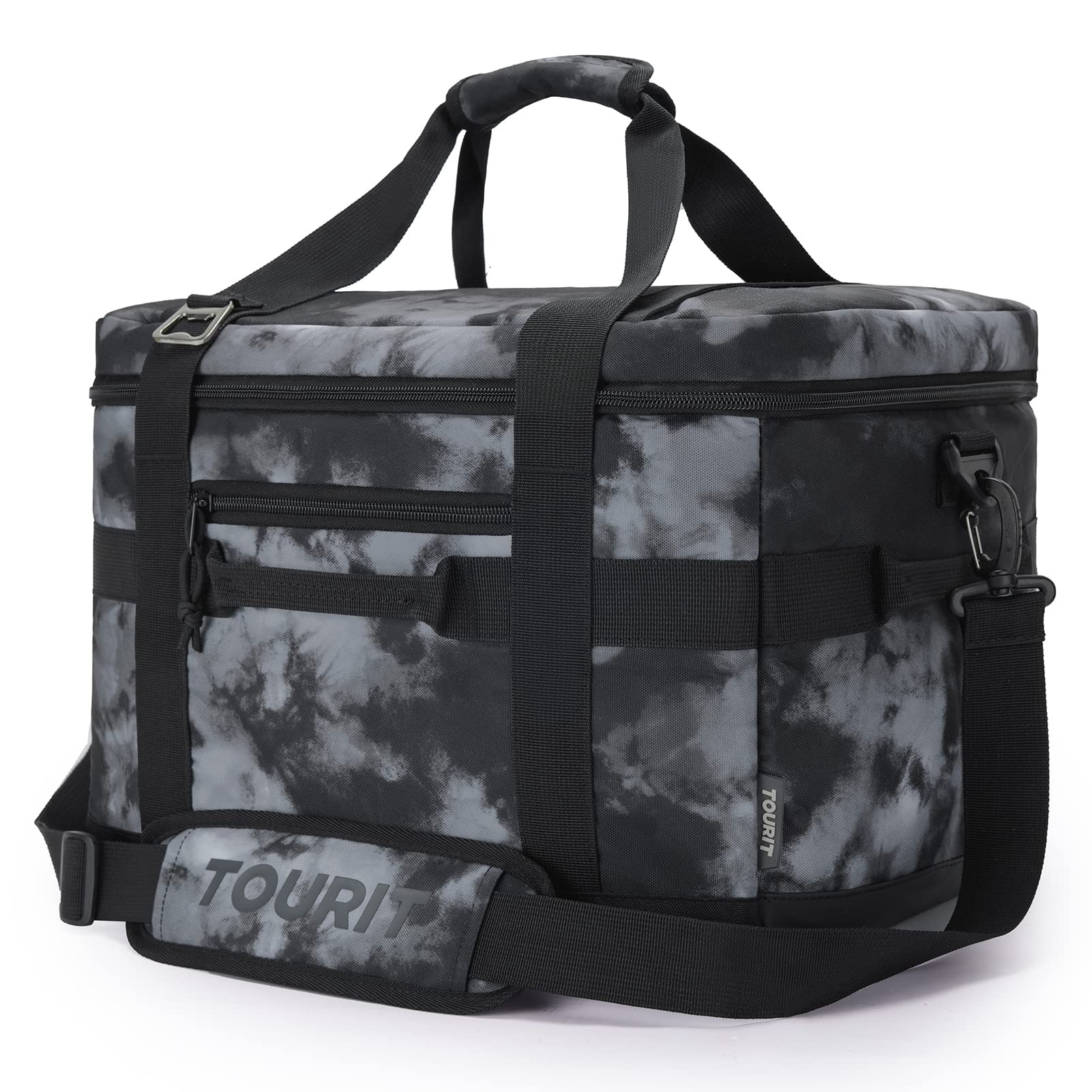 TOURIT Cooler Bag 48-Can Insulated Soft Cooler Large Collapsible Cooler Bag 32L Lunch Coolers for Picnic, Beach, Work, Trip, Tie-Dyed Black