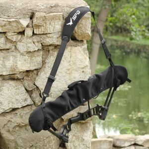 FENJANER Archery Compound Bow Sling String Bow Carrier Compound Bow Cams Sling Case Carrying Shoulder Strap Holder for Outdoor Hunting