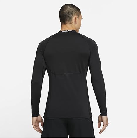 Nike Pro Dri-Fit Men's Slim Fit Long-Sleeve Top (Black, Large)