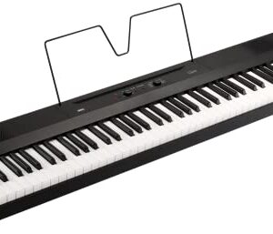 Korg 88 Portable Digital Piano with Semi-Weighted Keys and Built-in Speakers, with Sustain Pedal, Music Stand, and Power Supply (LIANO),Black