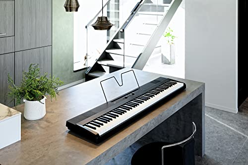 Korg 88 Portable Digital Piano with Semi-Weighted Keys and Built-in Speakers, with Sustain Pedal, Music Stand, and Power Supply (LIANO),Black