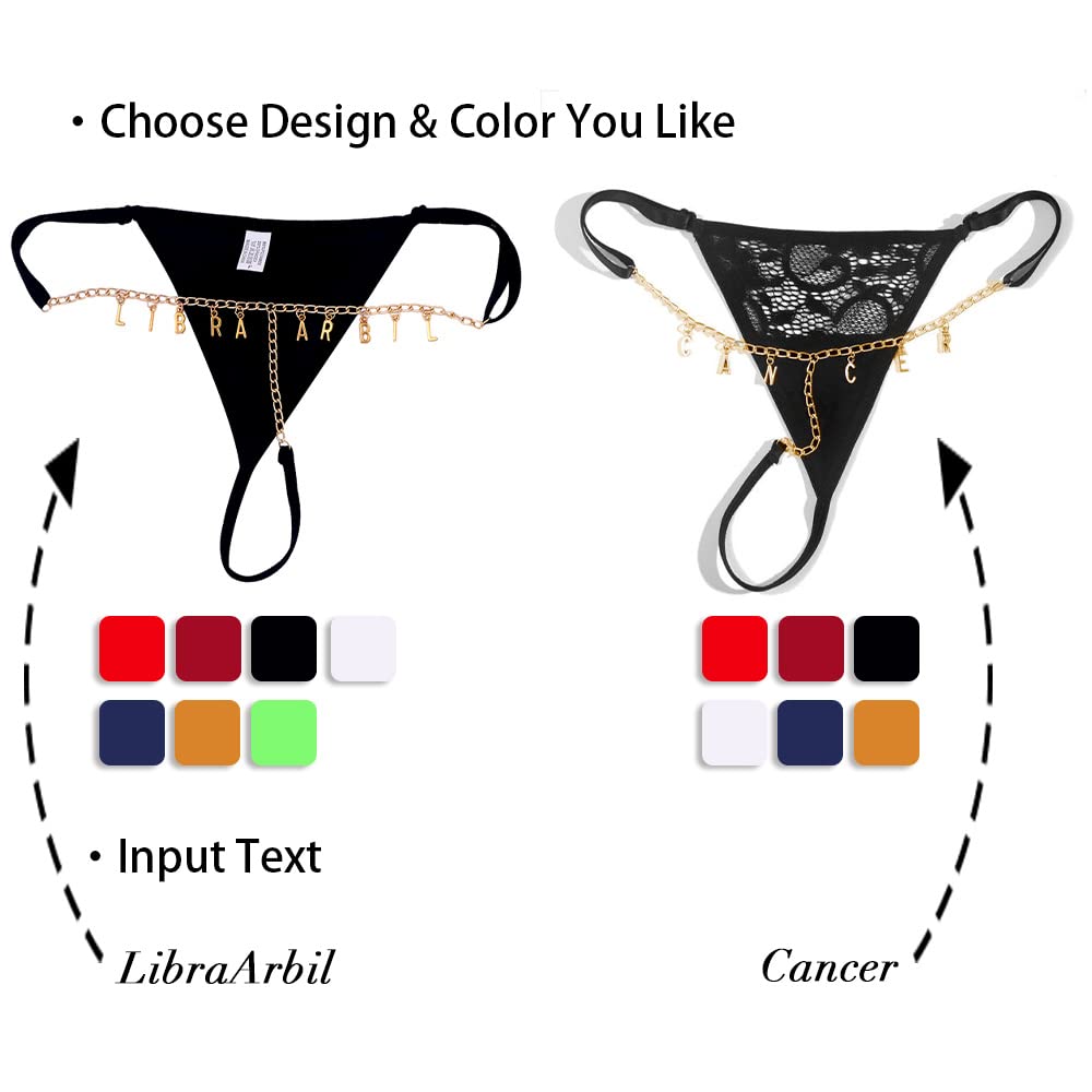 Personalized Sexy Waist Chain Thong for Women Summer Bikini Bottoms Belly Chain