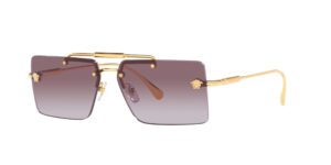 versace woman sunglasses gold frame, violet gradient lenses, 60mm