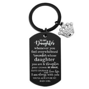 daughter gift from mom dad to my badass daughter keychain valentines day gifts for daughters birthday gift for step daughter her from mother father mothers day gift