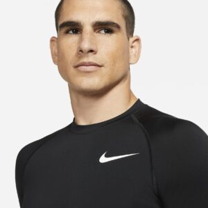 Nike Pro Dri-Fit Men's Slim Fit Long-Sleeve Top (Black, Large)