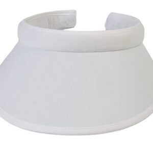 TopHeadwear Sports Cotton Twill Clip-On Visor 3.5 Inch Wide Brim, White