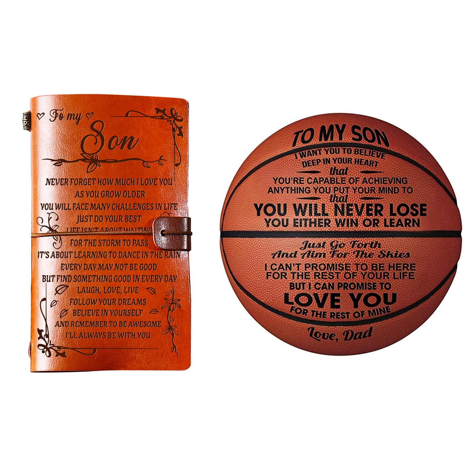 PRSTENLY to My Son Basketball, to My Son Leather Journal