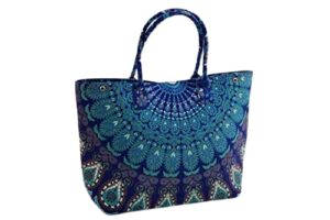 indian tapestry women handbags mandala shopping shoulder carry bag tote purse