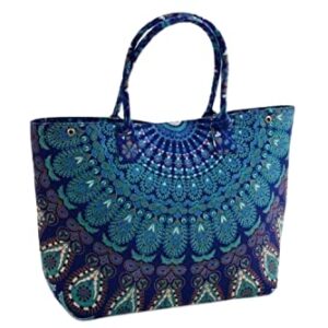 Indian Tapestry Women Handbags Mandala Shopping Shoulder Carry Bag Tote Purse