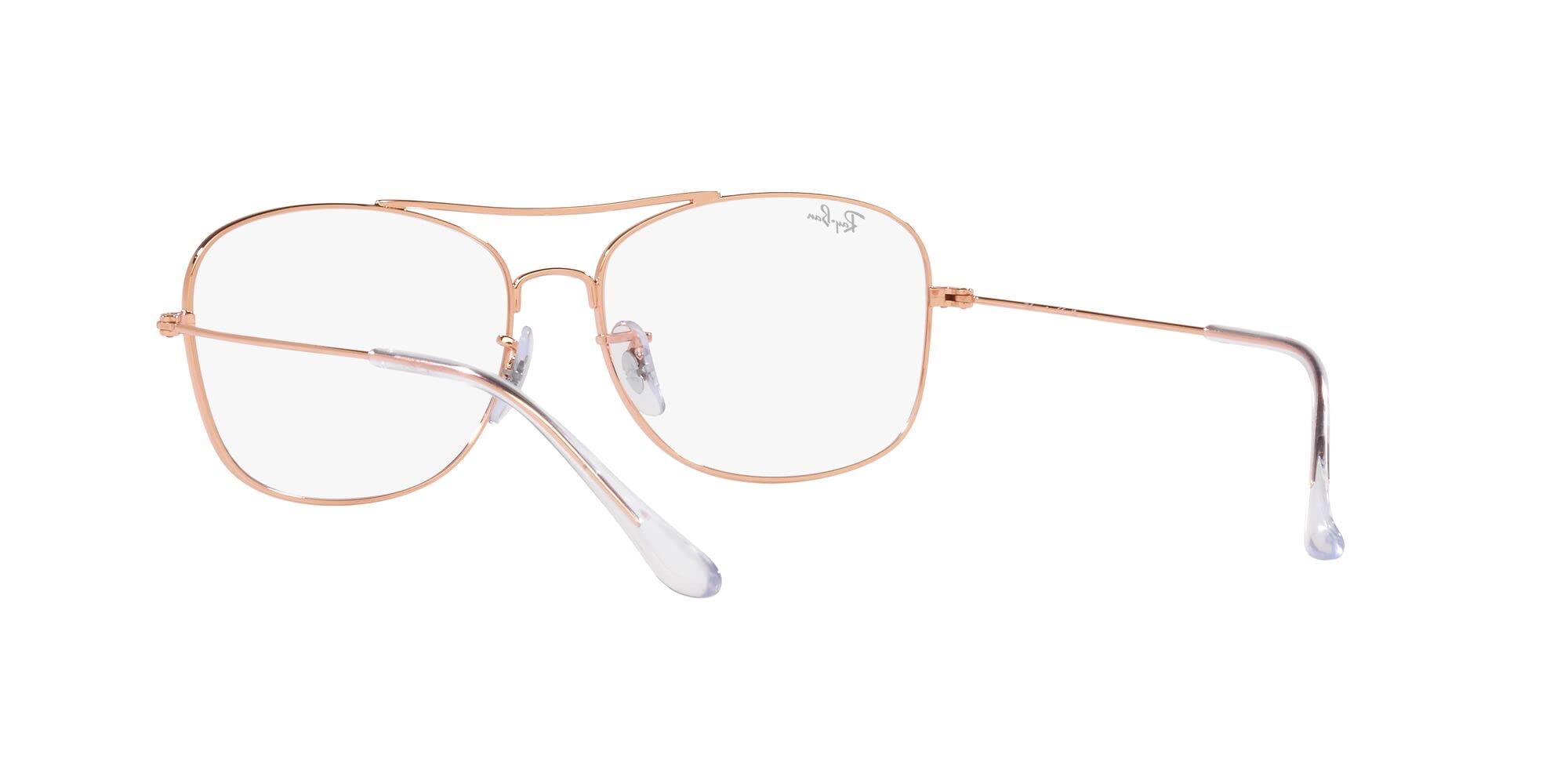 Ray-Ban RX6499 Square Prescription Eyewear Frames, Rose Gold/Demo Lens, 55 mm