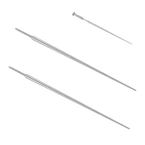 zs 2pcs g23 titanium insertion pin taper for nose ear navel lip threadless piercings jewelry kit, 18/16/14g push in body piercing stretching kit assistant tool (18g)