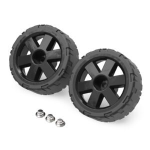 zaitoe 4-inch black cooler replacement wheels kit for igloo coolers 5 gal beverage rollers, for igloo ice cube 60 & 70 qt rollers, igloo coolers silent wheel replacement wheels parts- 2 pack