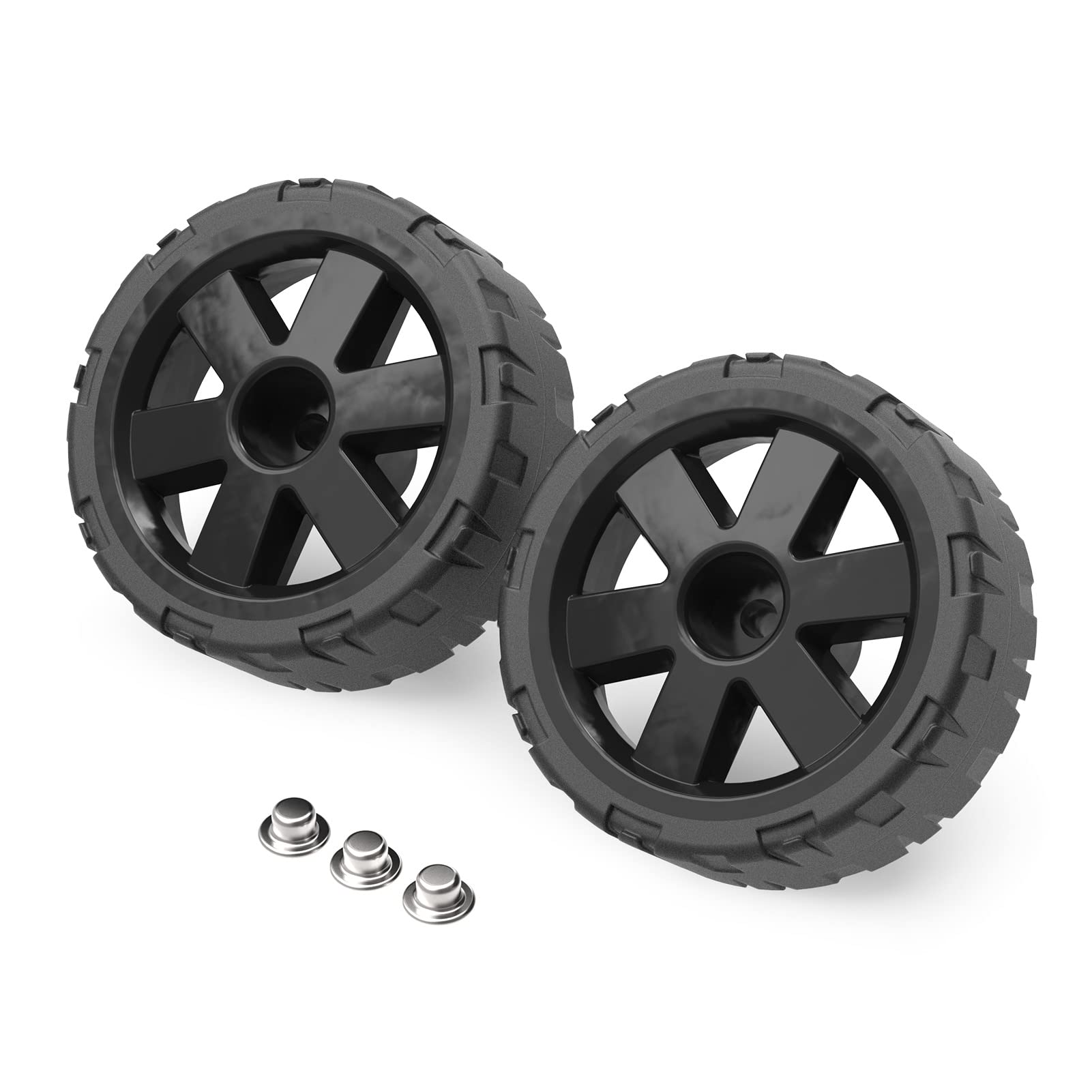 ZAITOE 4-inch Black Cooler Replacement Wheels kit for Igloo Coolers 5 Gal Beverage Rollers, for Igloo Ice Cube 60 & 70 qt Rollers, Igloo Coolers Silent Wheel Replacement Wheels Parts- 2 Pack