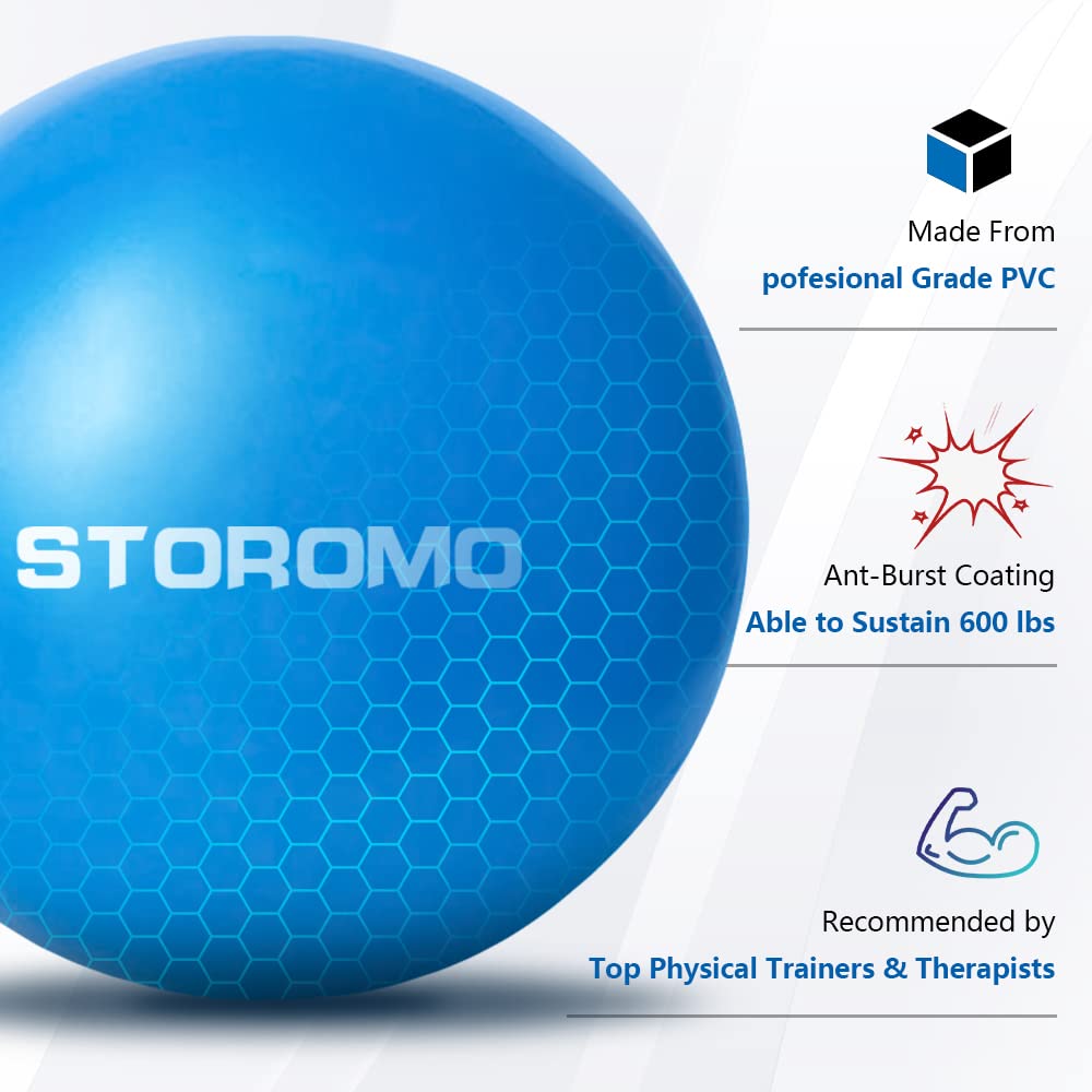 STOROMO Mini Exercise Ball, Pilates Ball,Barre Ball,Bender Ball,Exercise Ball Small 9 Inch,for Home & Gym Improves Balance and Core Training (Purple)