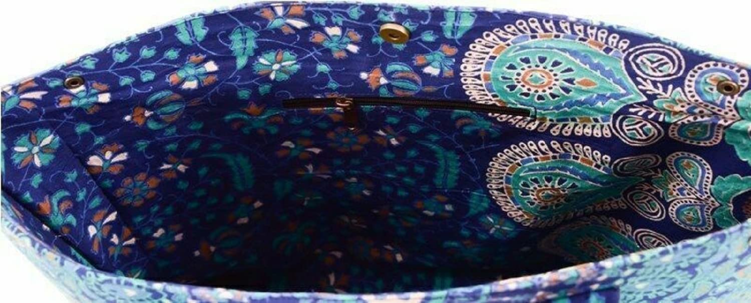 Indian Tapestry Women Handbags Mandala Shopping Shoulder Carry Bag Tote Purse