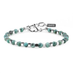 gavu semi precious gemstone african turquoise blue stone bracelet