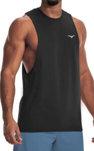 project titan men's workout drop arm tank top cut off sleeveless muscle tank gym shirt