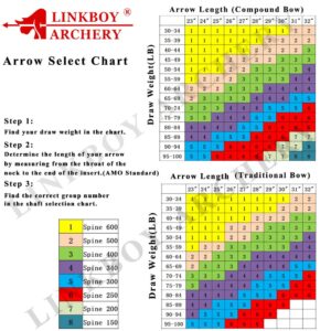 Linkboy Archery Carbon Arrows Hunting Practice Target Arrows with Removable Tip for Compound Recurve Long Bows, Spine 300 340 400 500 600, Pack of 12PCS